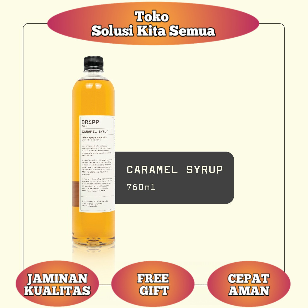 Jual DRiPP Caramel Syrup - Perasa Minuman Berbentuk Sirup Caramel Untuk ...
