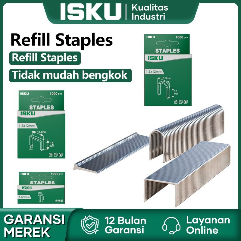 Jual Staple 3 jenis Paku Staple Refill - Stapler Staple Gun Concrete ...