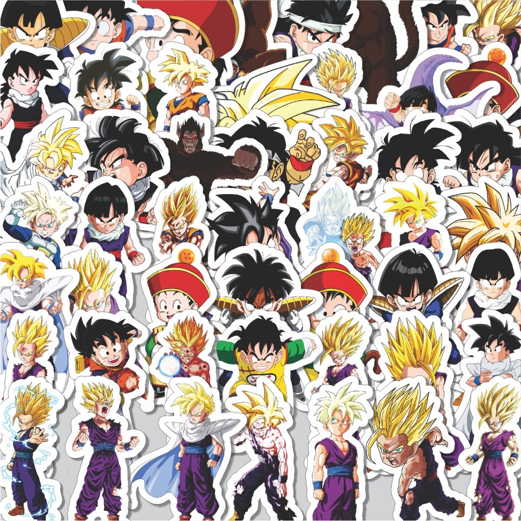 Jual Stiker Cutting Pack Stiker Anime Series Dragoball Character Gohan ...