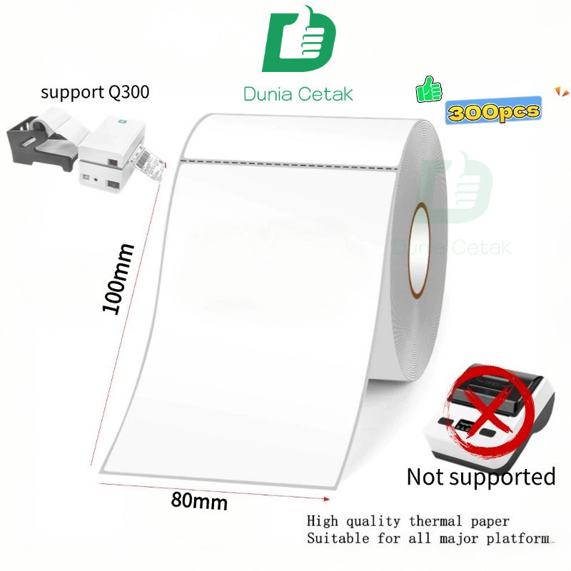 Jual LABEL THERMAL 78 X 100 mm KERTAS STICKER DIRECT THERMAL 80x100 mm ...
