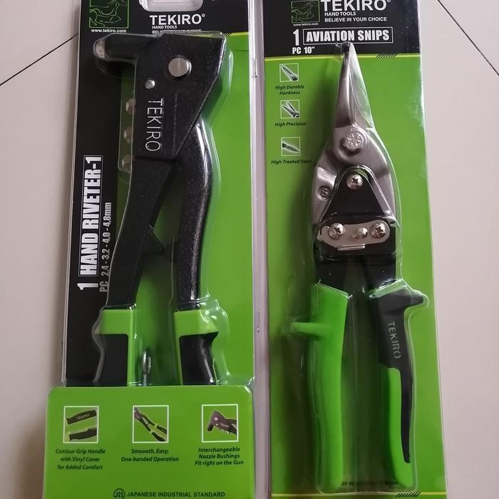 Jual PAKET TANG RIVET & GUNTING SENG BAJA RINGAN 10" MERK TEKIRO ...