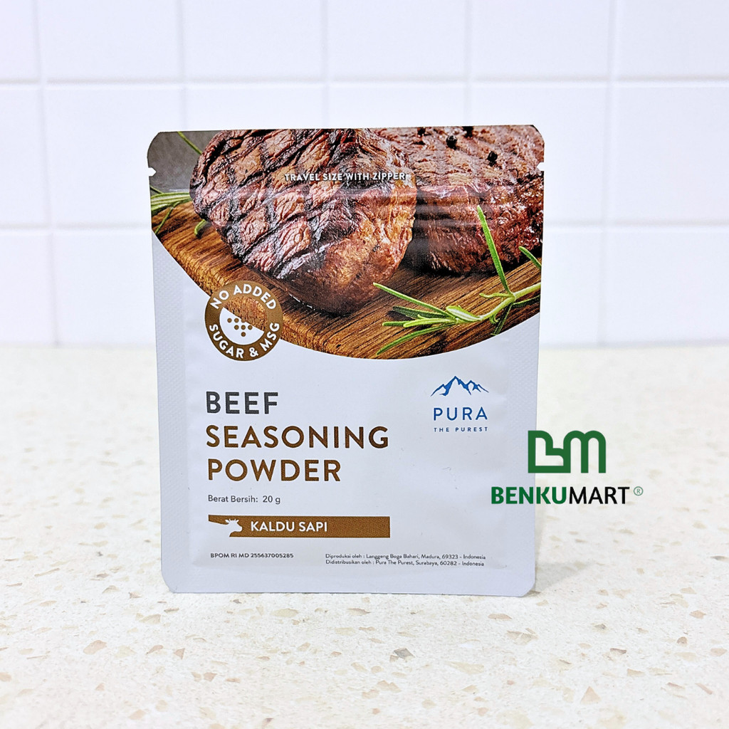 Jual Pura Kaldu Sapi Sachet Zipper (20 gr) | Beef Seasoning Powder 20 ...