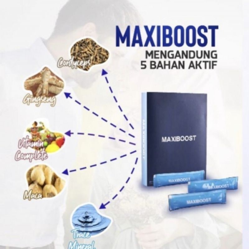 Jual MAXIBOOST MAXI BOOST 100% ORIGINAL 1 BOX ISI 10 SACHET | Shopee ...