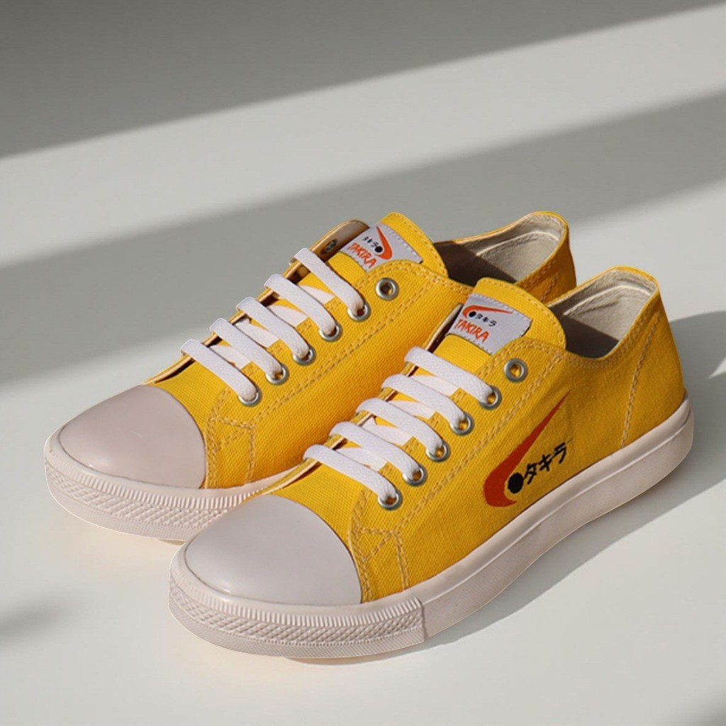 Jual SEPATU SNEAKERS ORIGINAL PRIA WANITA WARNA KUNING/ SEPATU CANVAS ...