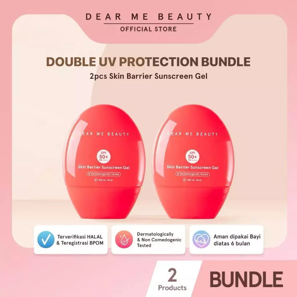 Jual Dear Me Beauty Bundle 2Pcs All Skin Types Skin Barrier Physical ...