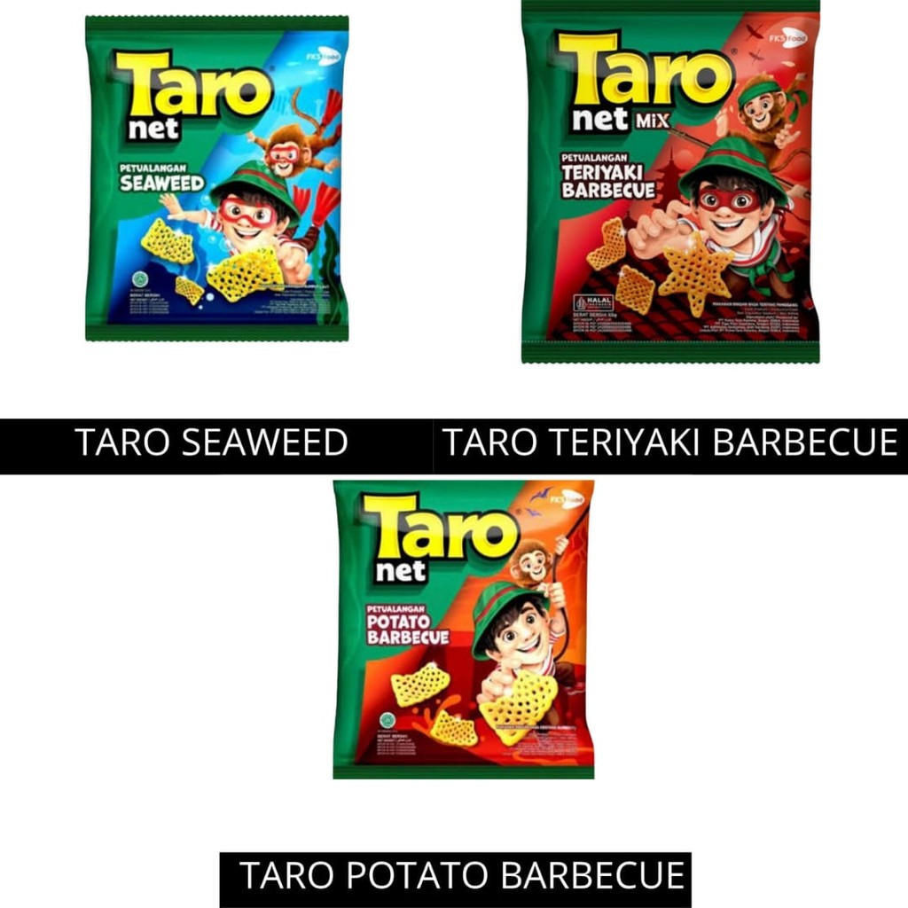 Jual Taro Net Snack 65 gr - Taro Seaweed, Teriyaki Barbecue, dan Potato ...