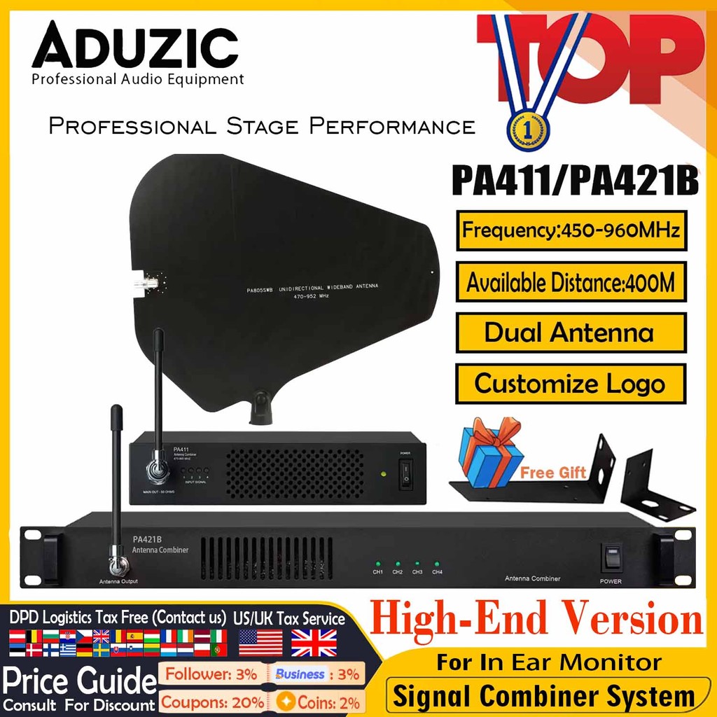 Jual Aduzic PA411 PA421B Antenna Distribution System For All In Ear ...
