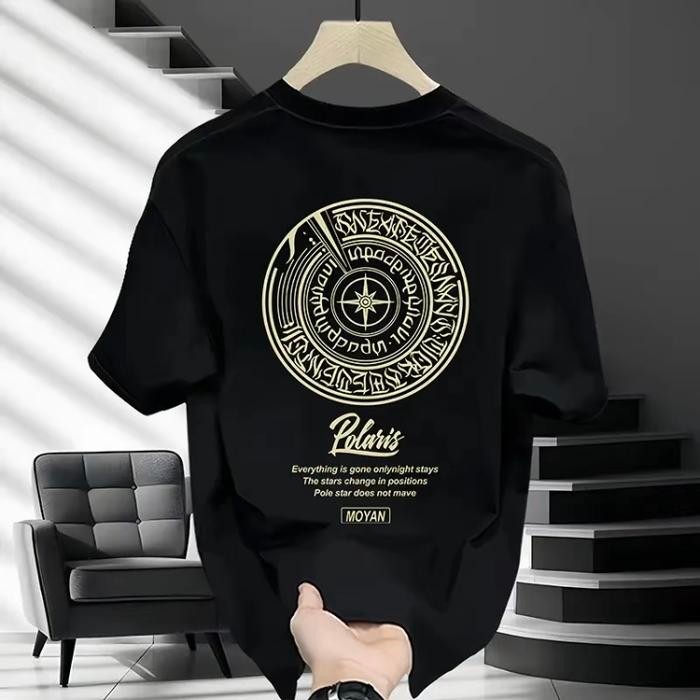 Jual (COD) Kaos Distro “Polaris Celestial Compass” – Desain Mandala ...