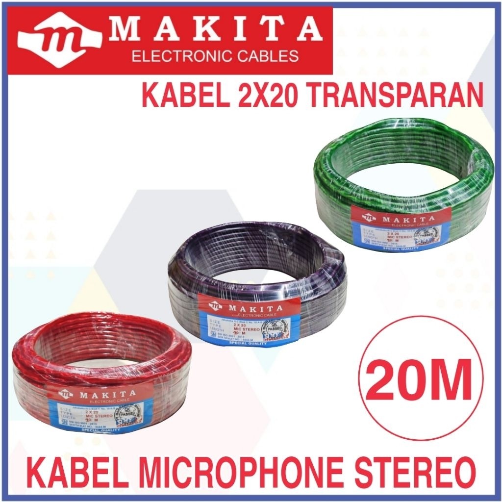 Jual Kabel Mic - Kabel Microphone - Makita Kabel Mic Stereo 2x20 ...
