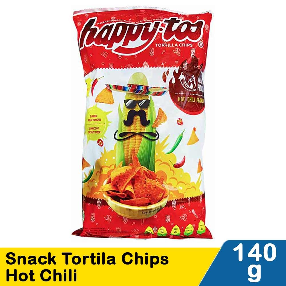 Jual HAPPYTOS SNACK TORTILLA CHIPS HOT CHILI 140g | Shopee Indonesia
