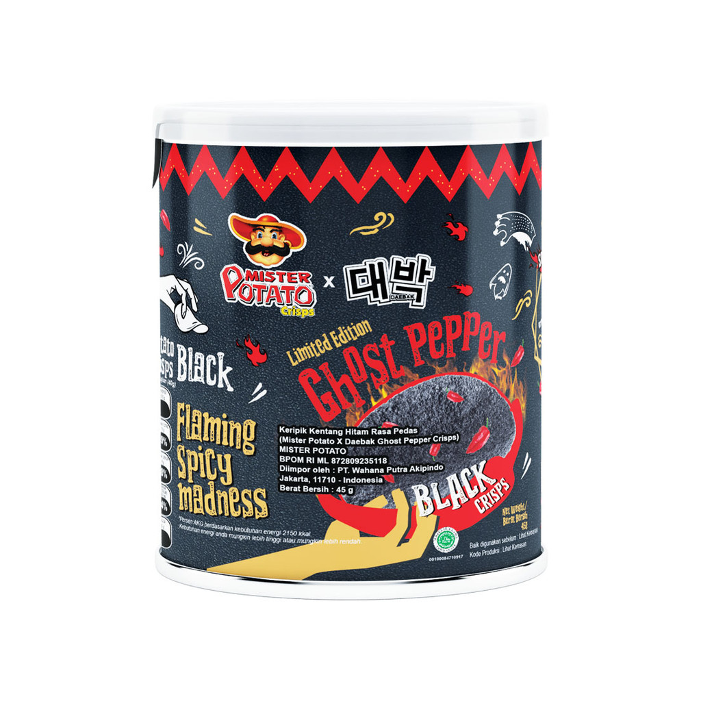 Jual MISTER POTATO SNACK CRISPS GHOST PEPPER 40g | Shopee Indonesia