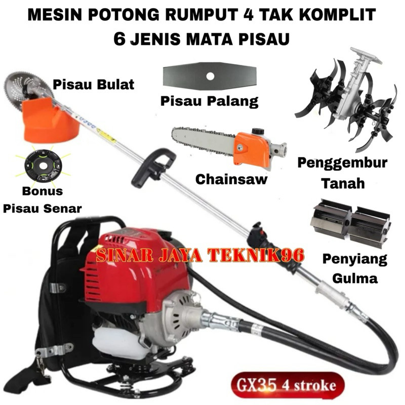 Jual Mesin Pemotong Rumput Multifungsi Fullset 4t 4tak 4 Tak 4 stroke ...