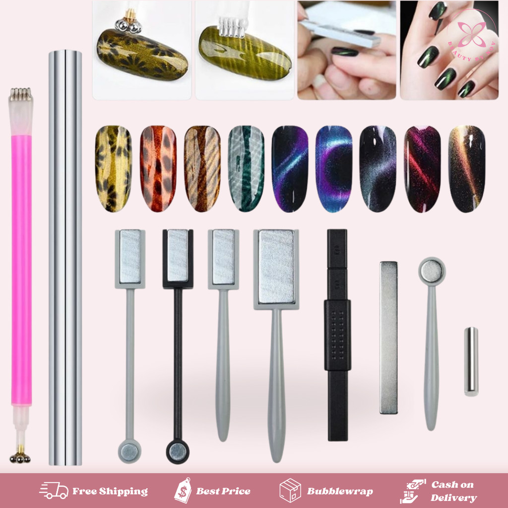Jual MAGNET CAT EYE Magnetic 2 in 1 Duo Bentuk Love Flower Nail Art Gel ...