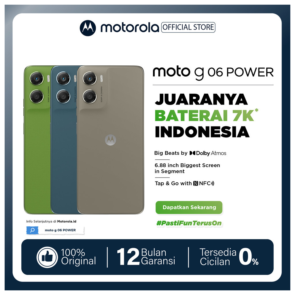 Jual Moto G06 Power 128GB RAMBoost 12GB - 6.88" - 7000mAh - 50MP Pro ...