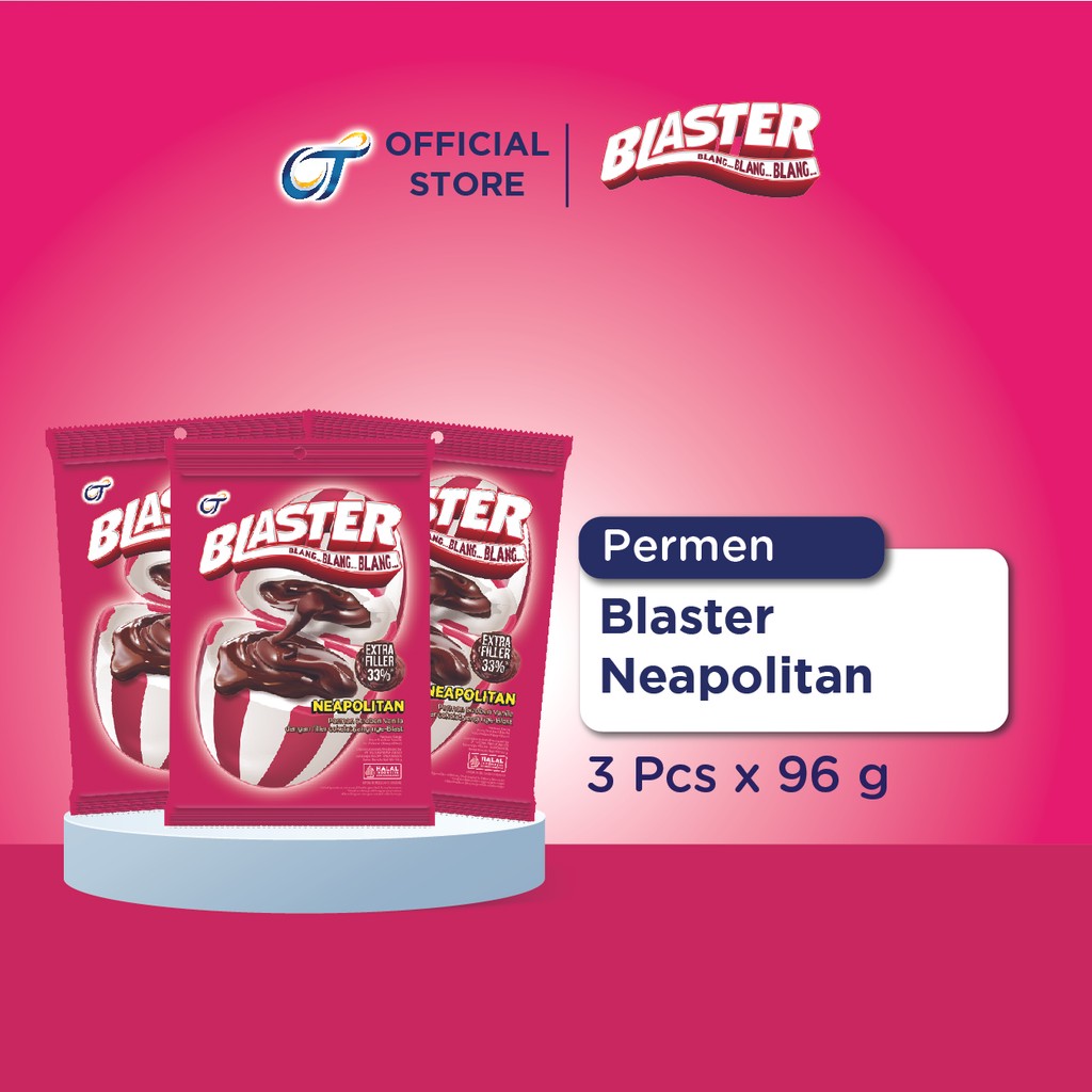 Jual Blaster Permen Rasa Neopolitan 96 Gram - [3 Pack] | Shopee Indonesia