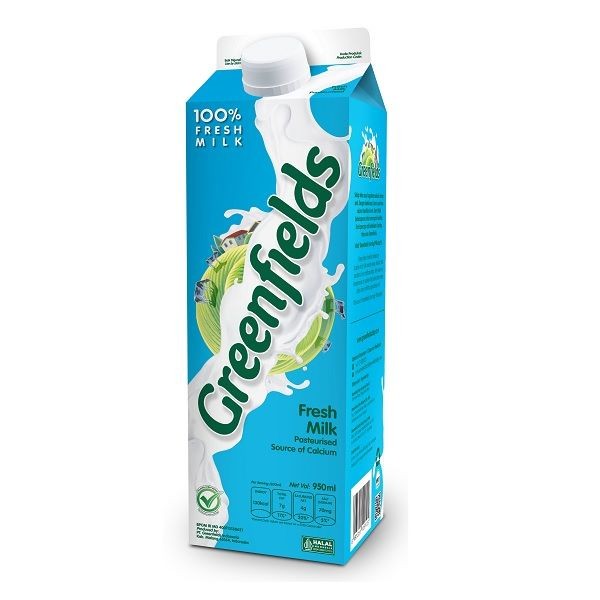 Jual GREENFIELDS FRESH MILK 950 ML | Shopee Indonesia