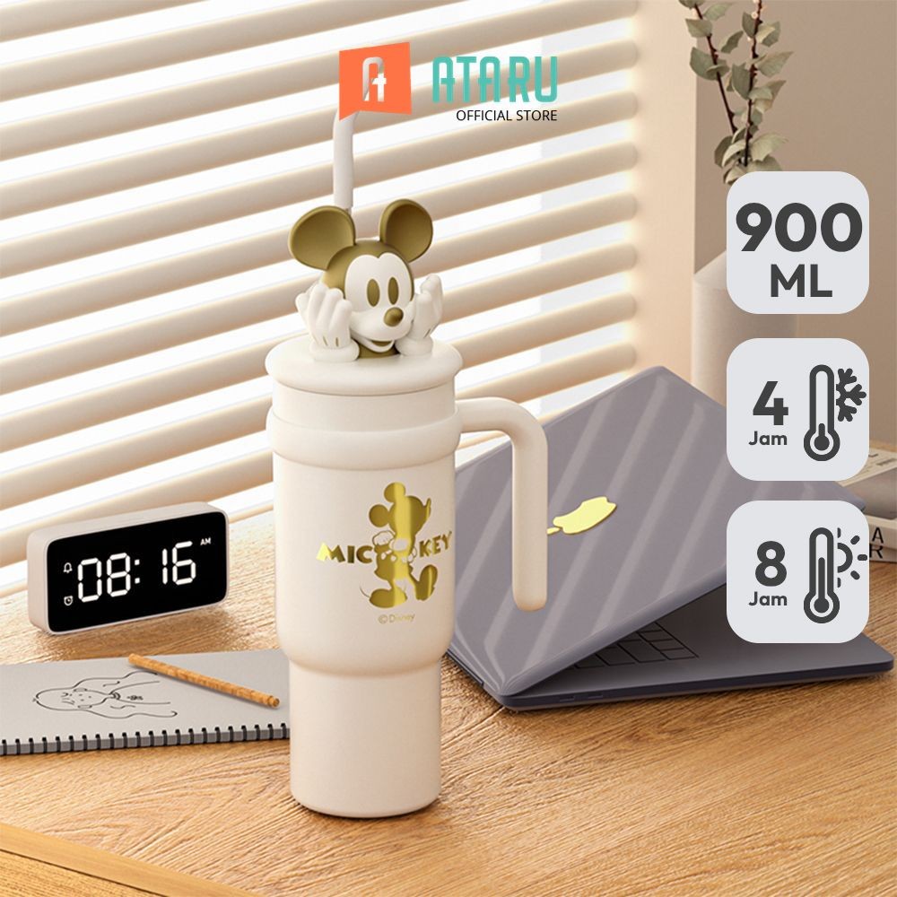 Jual Ataru Botol Vacuum Flask Stainless Steel Dengan Handle Mickey 900 ...