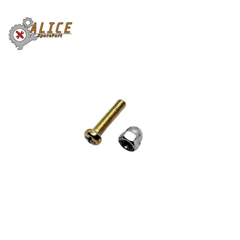 Jual BAUT M4X20 NAUT TITANIUM BAJA HITAM GOLD DAN MUR TOPI M4 ORIGINAL ...