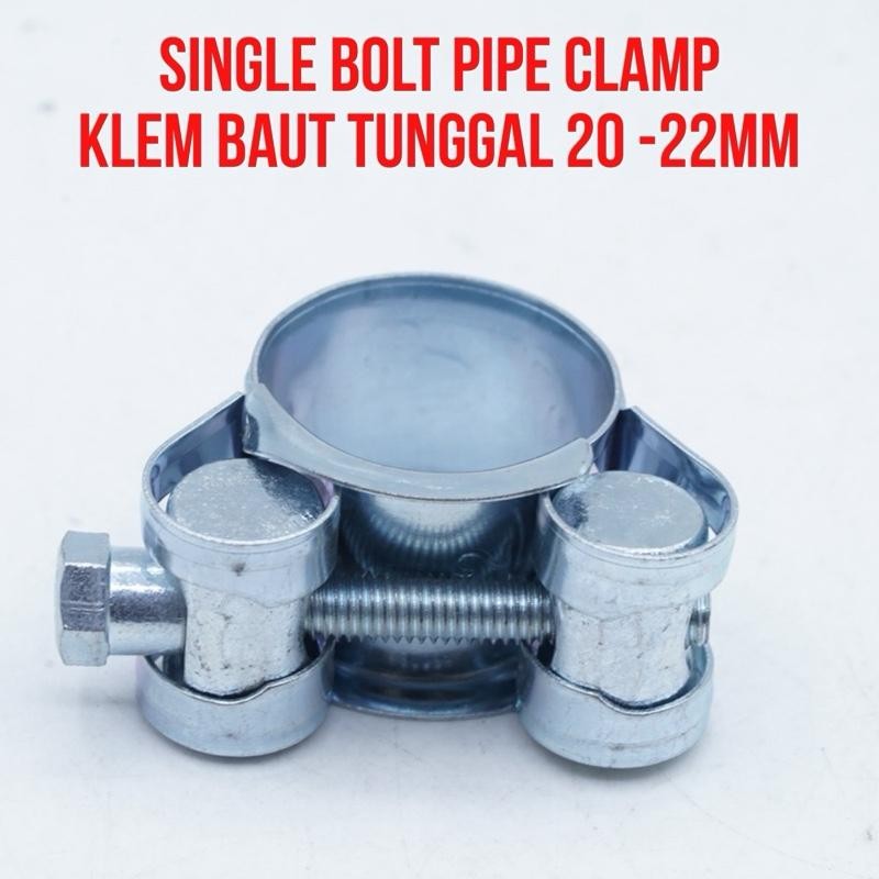 Jual EROM Klem Pipa Baut Tunggal 20 - 22 mm Selang 20mm - 22mm Clamp ...