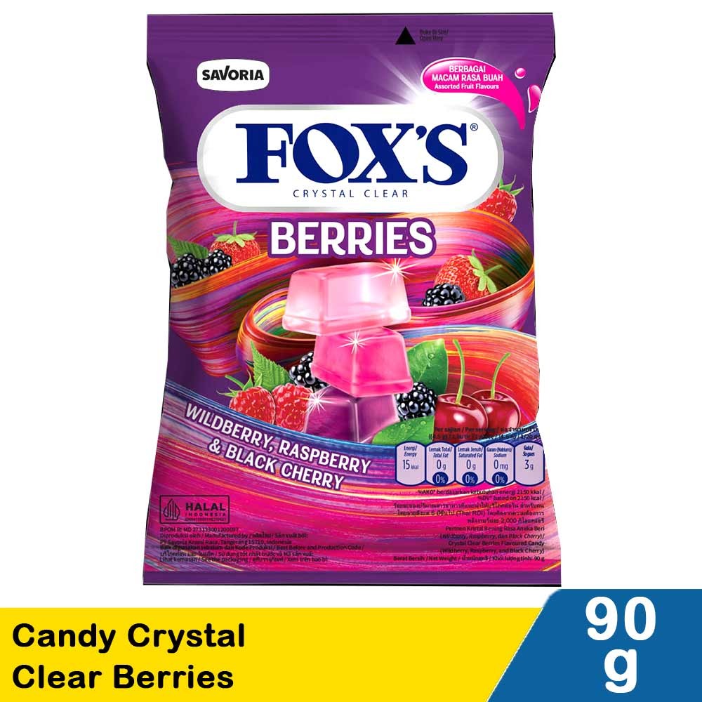 Jual FOX'S CANDY CRYSTAL CLEAR BERRIES 90g | Shopee Indonesia
