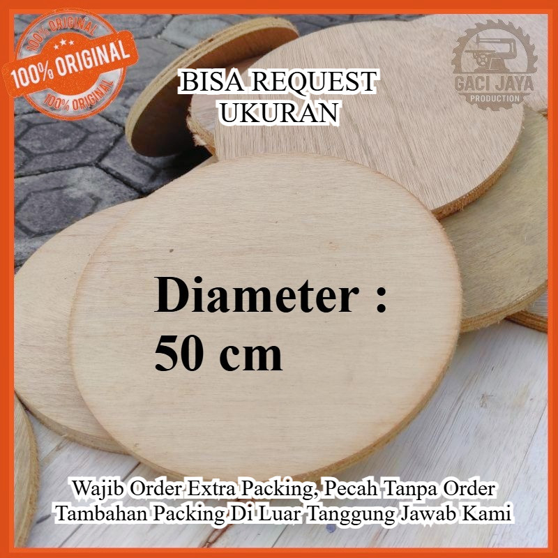 Jual Triplek / Multiplek / Plywood Bentuk Bulat/Bundar Diameter 50 CM ...