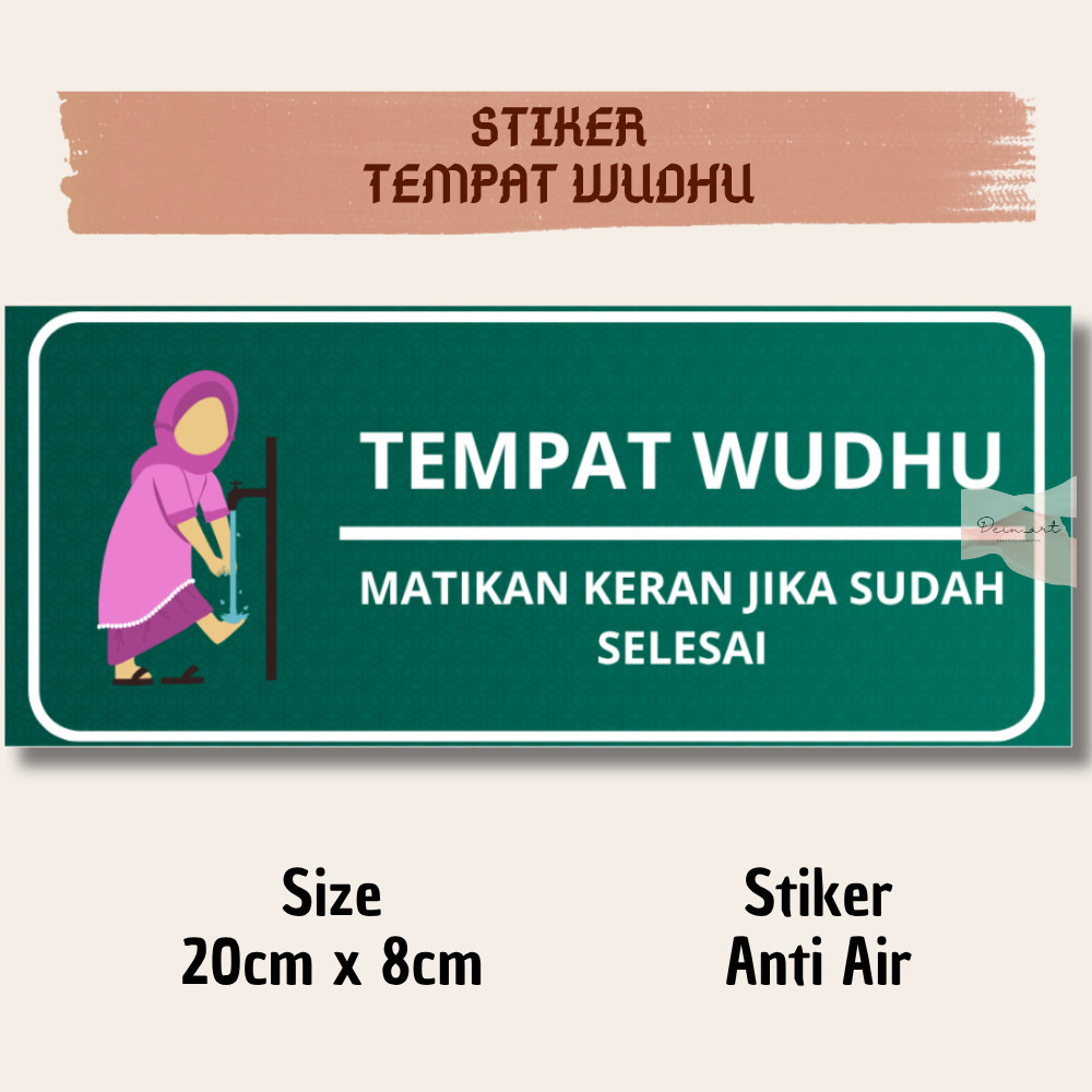 Jual Stiker Tempat Wudhu Wanita Perempuan Akhwat | Sticker label ...