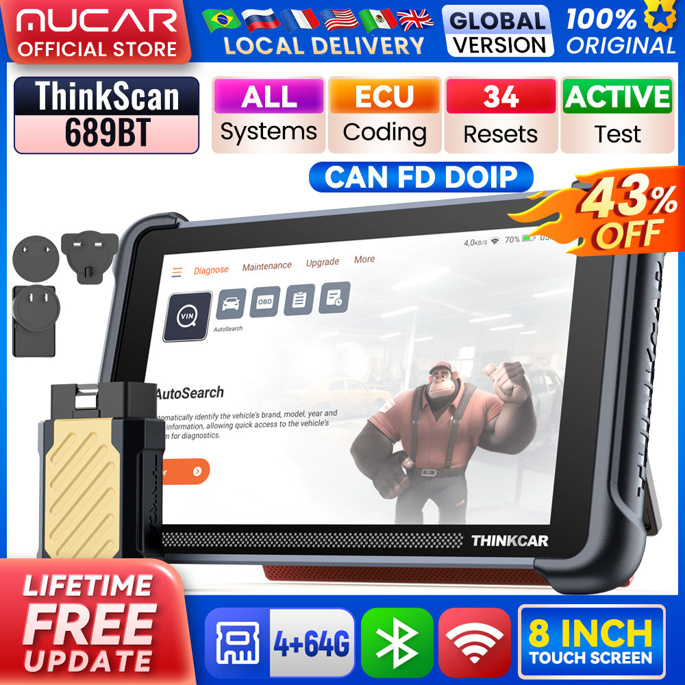 Jual THINKCAR THINKSCAN 689BT All System Car agnostic Tool ActiveTest ...