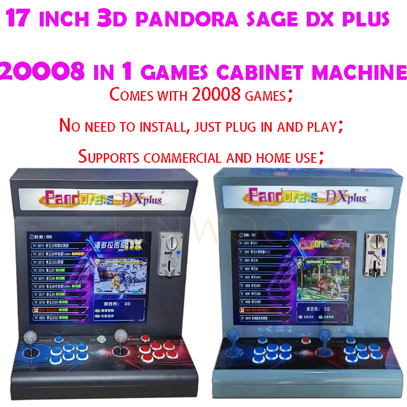 Jual 2024 17 Inch 3D Pandora SAGA DX Plus 20008 in 1 PCB Games Cabinet ...