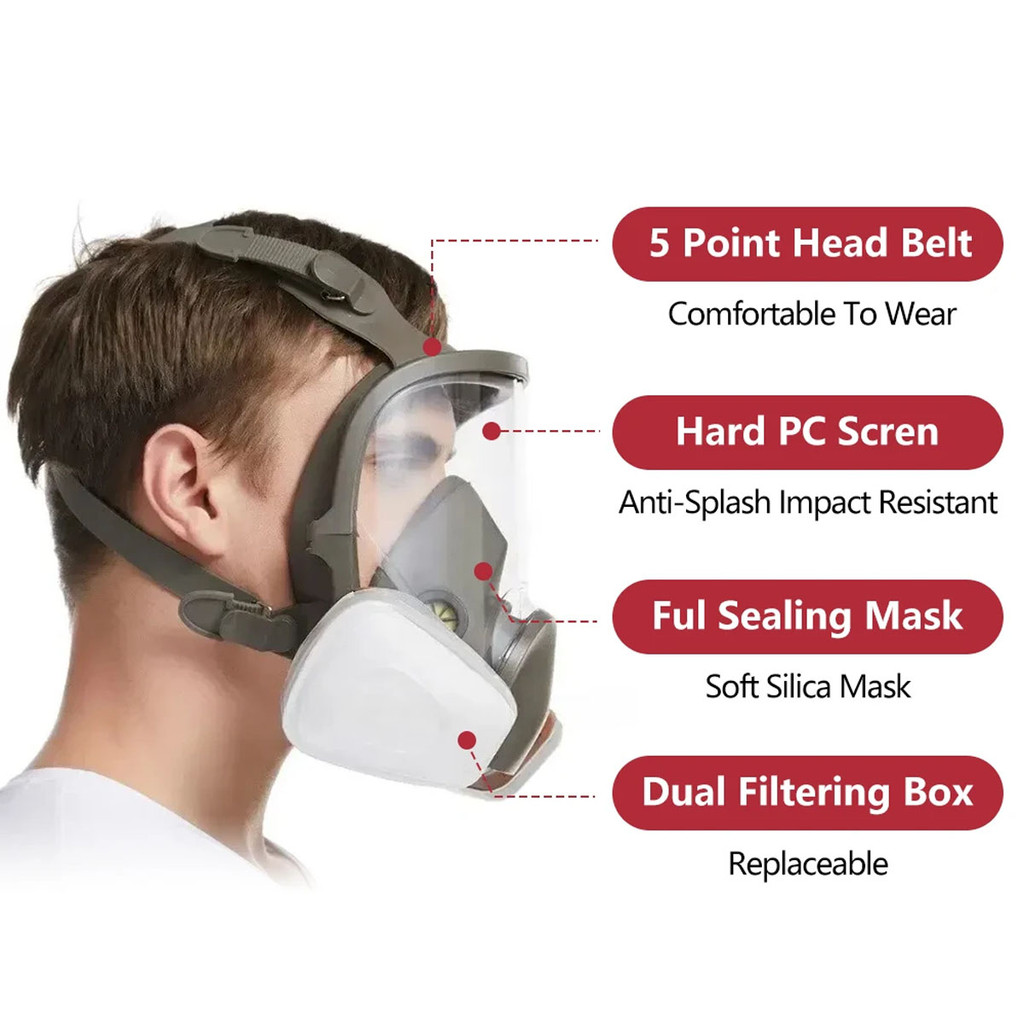 Jual Anti-Fog 6800 Gas Mask Industrial Painting Spraying Respirator ...