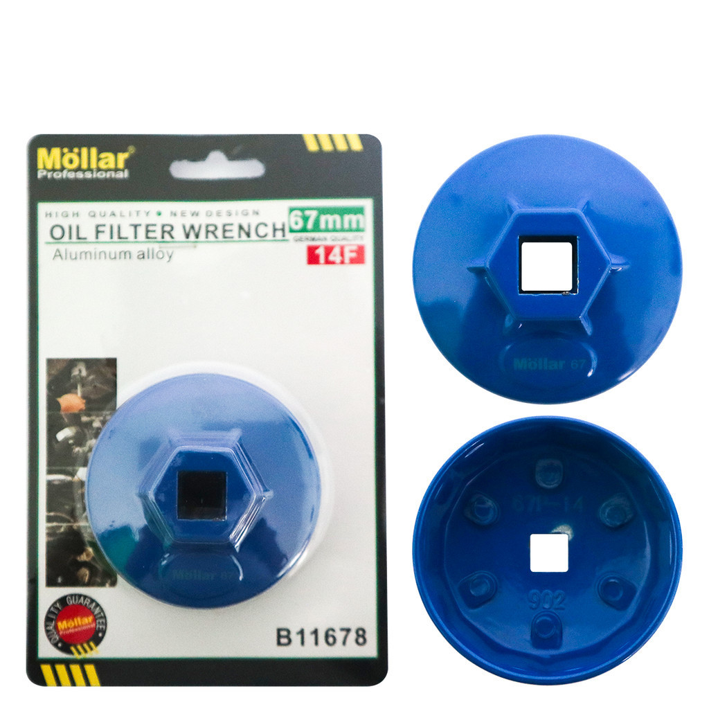 Jual MOLLAR Kunci Filter Oli Mangkok 67mm x 1/2" Biru Mobil Oil Bowl ...