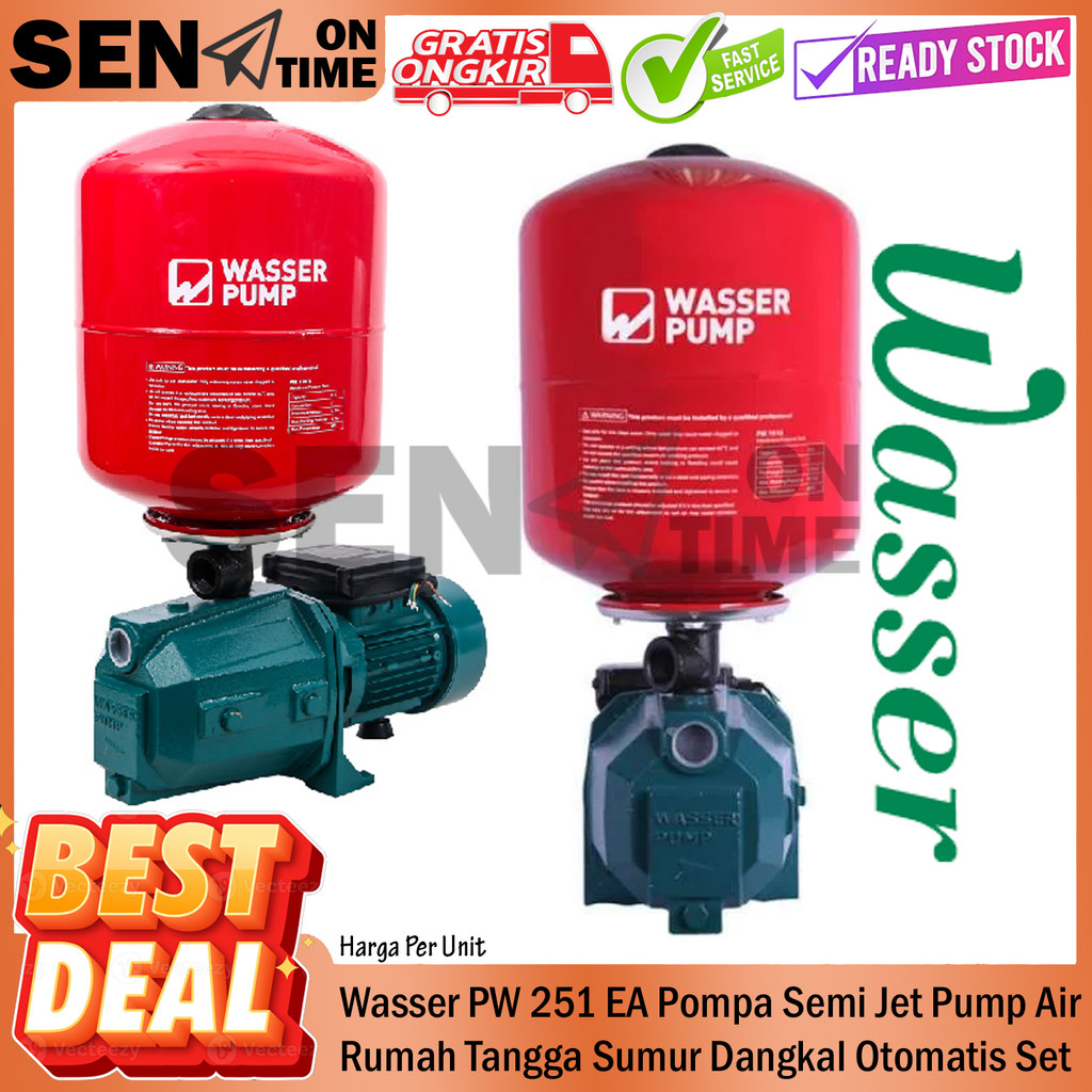 Jual Wasser 251 EA Pompa Air Sumur Dangkal Complete Set Otomatis Semi ...