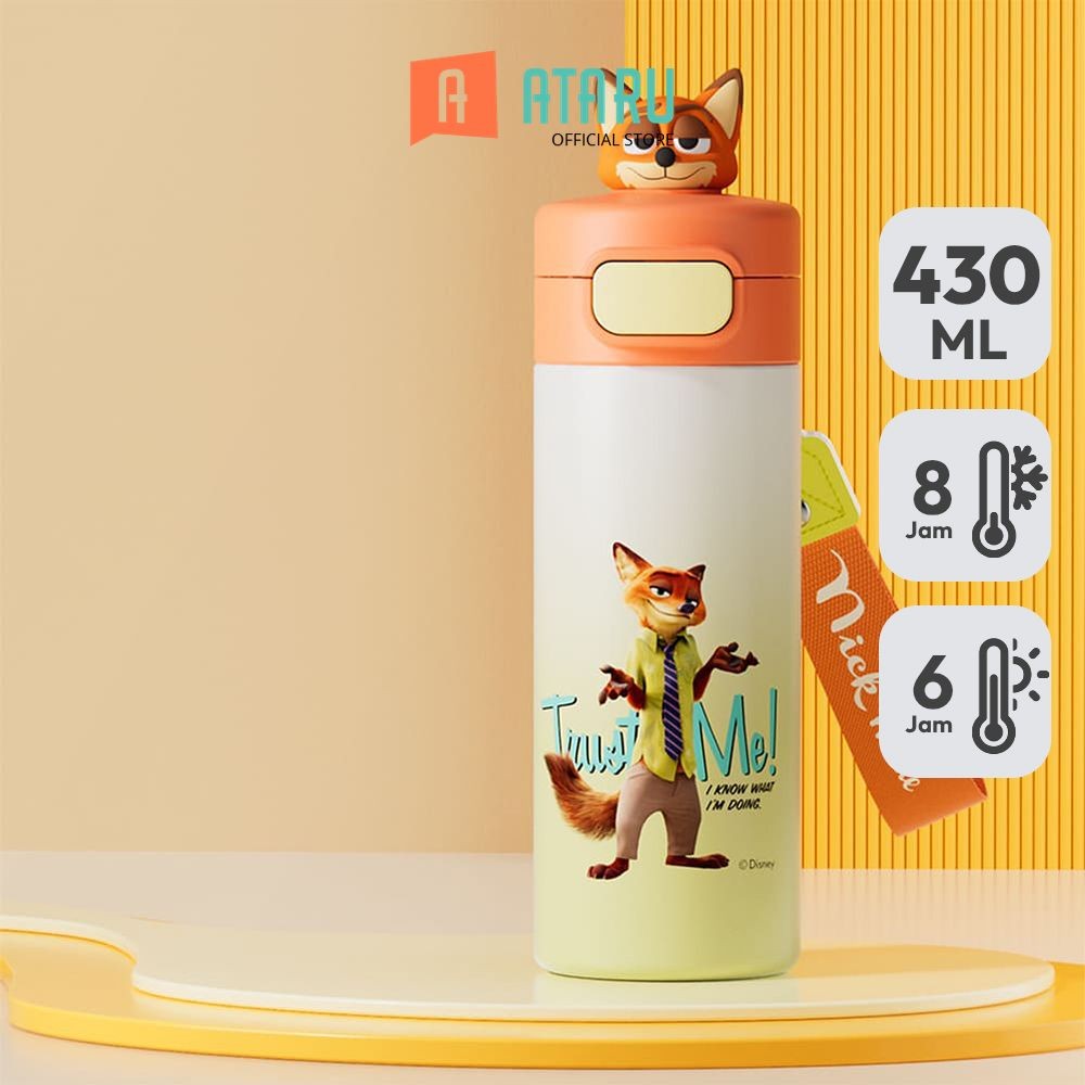 Jual Ataru Botol Vacuum Flask Stainless Steel Dengan Strap Zootopia 430 ...