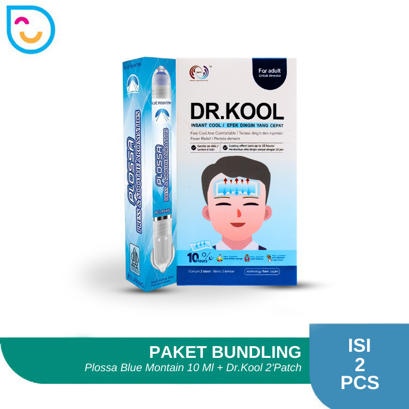 Jual DR.KOOL Fever Adult 1x2 Sachet Plester Dewasa & Plossa Blue ...