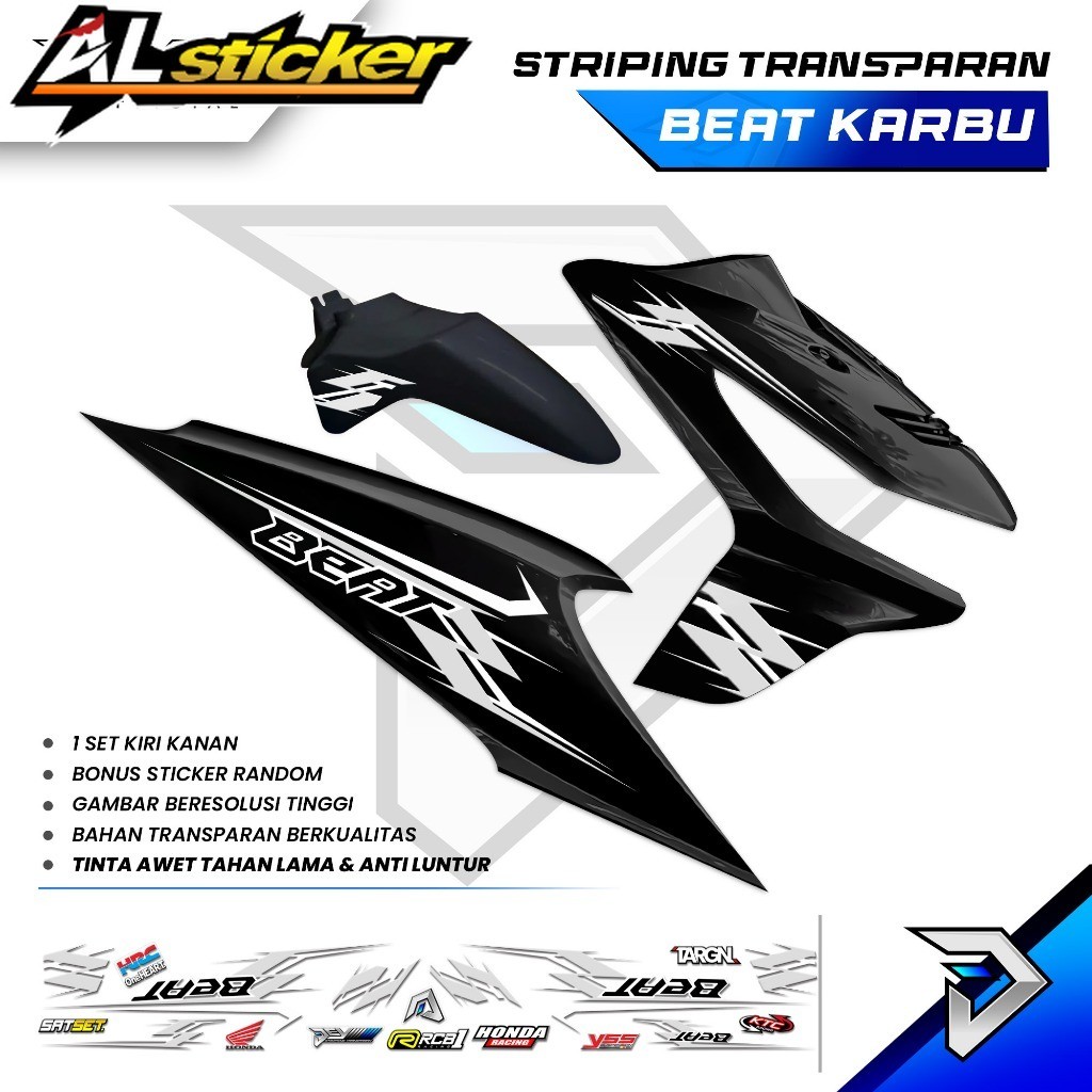 Jual STRIPING TRANSPARAN BEAT KARBU | MOTIF SIMPEL NEW DESIGN | STICKER ...