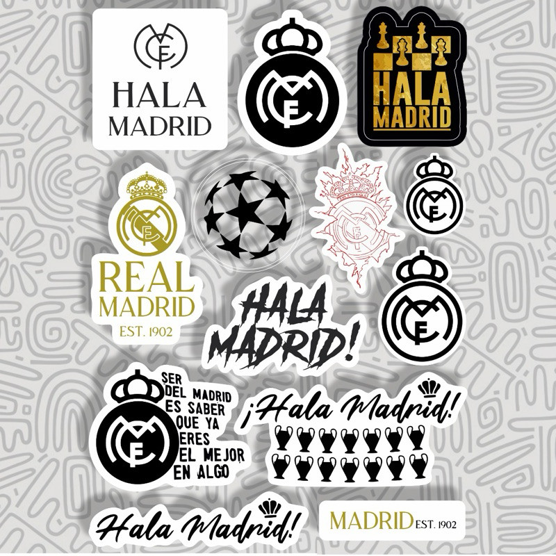Jual Sticker Sepak Bola Real Madrid || Stiker Hala Madrid | Shopee ...
