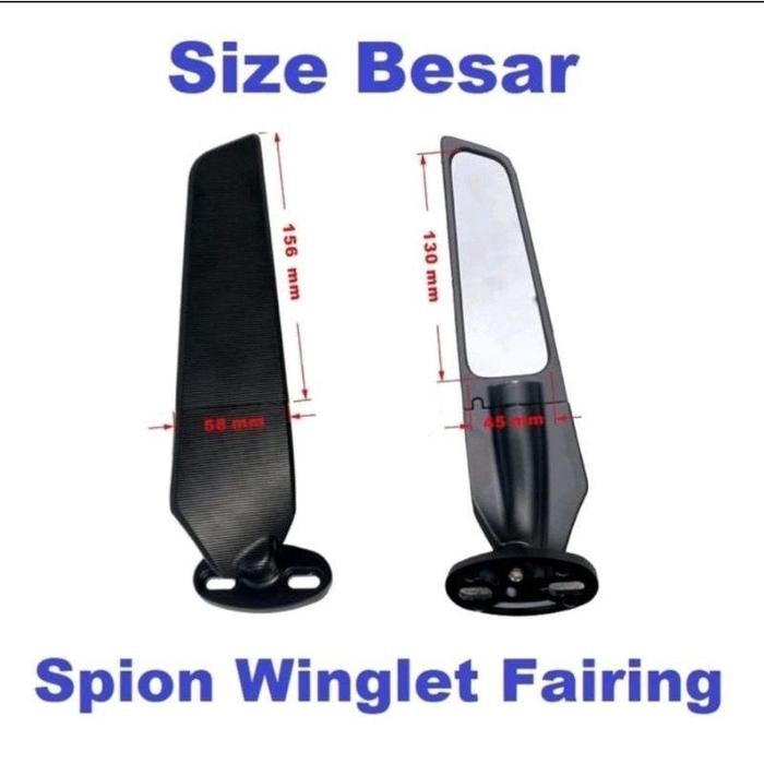 Jual SPION WINGLET STEALTH BLACK R ZX25R DAN NEW NINJA 250FI KARBU CBR ...