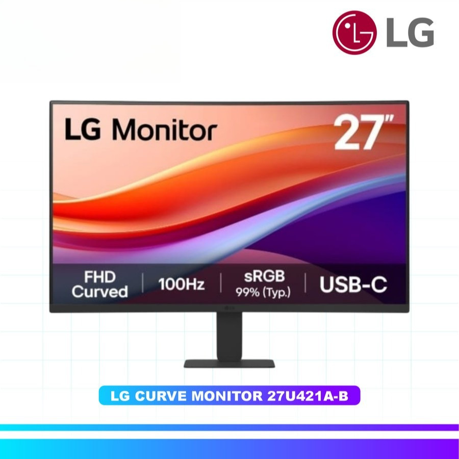 Jual LG 27U421A-B 27" FHD 100Hz Curved Monitor with USB-C / Monitor 27 ...
