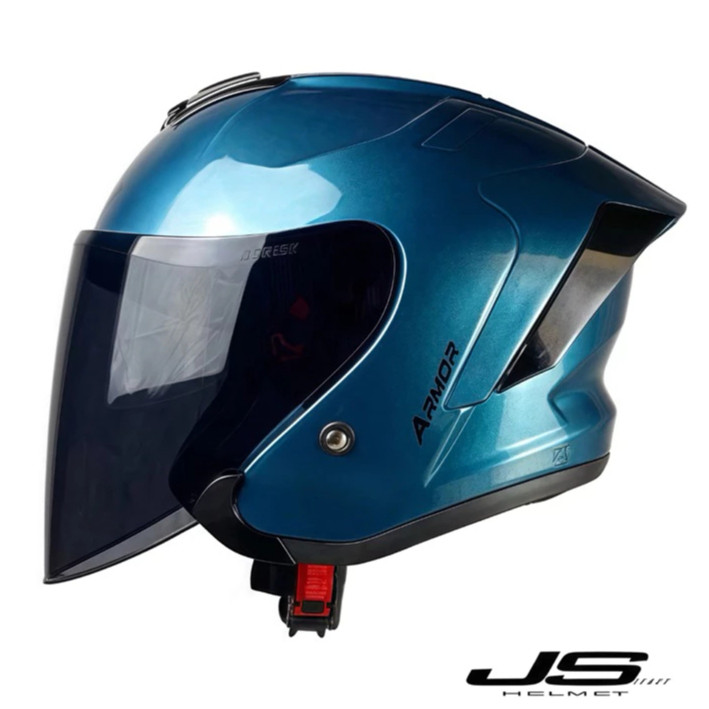 Jual JS Armor Darktiel Doff Helm Half Face SNI/Helm pria/helm cewek ...