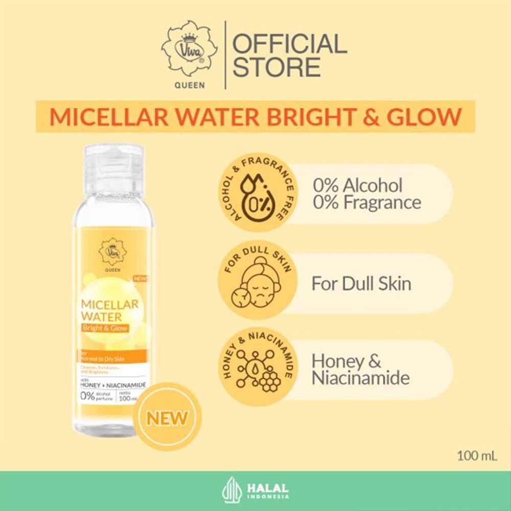 Jual VIVA QUEEN MICELLLAR WATER BRIGHT & GLOW 100mL | Shopee Indonesia