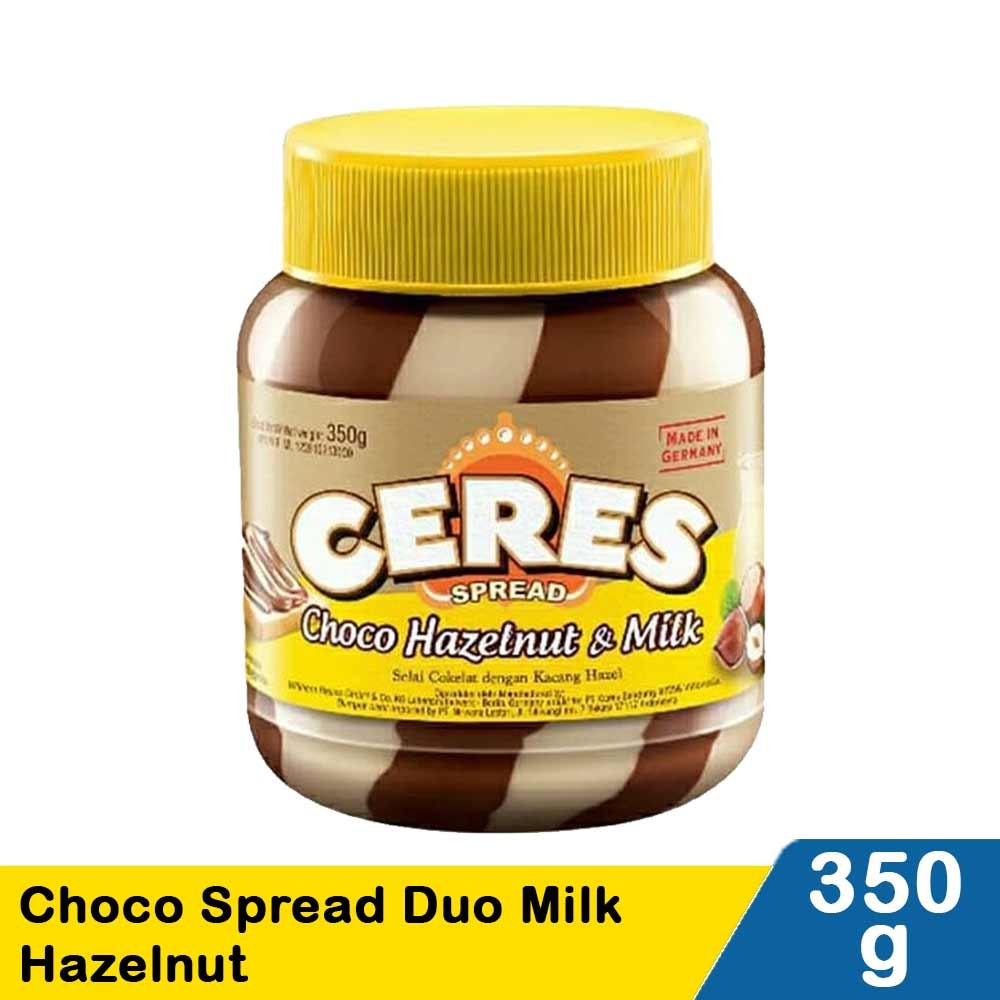 Jual CERES CHOCO SPREAD DUO MILK HAZELNUT 350g | Shopee Indonesia