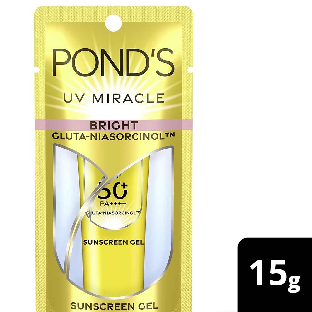 Jual PONDS UV SUNSCREEN GEL UV MIRACLE BRIGHT 15g | Shopee Indonesia
