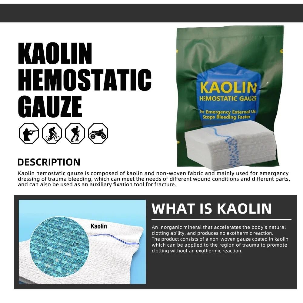 Jual IFAK Tactical Hemostatic Kaolin Gauze Combat Emergency Trauma Z ...