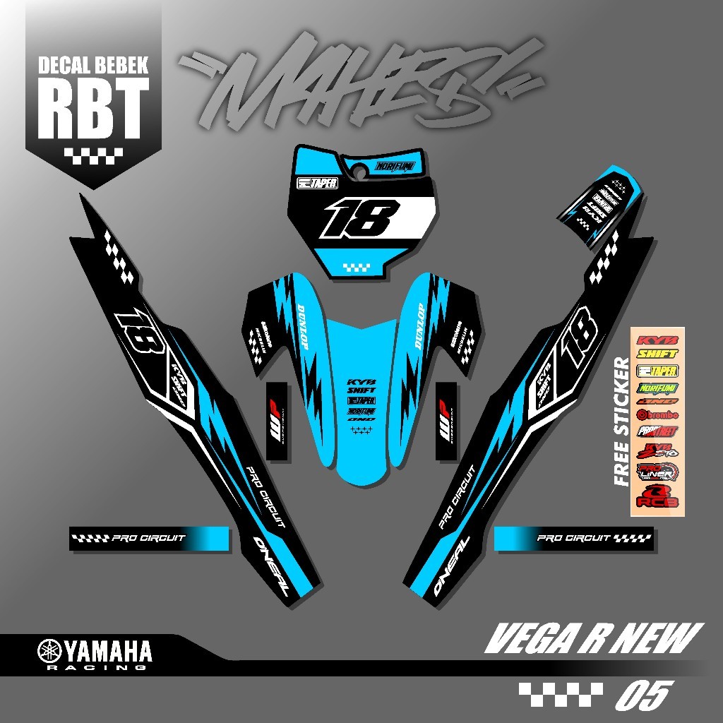 Jual Decal Stiker RBT VEGA R NEW Sticker Variasi Striping Bebek Modif ...