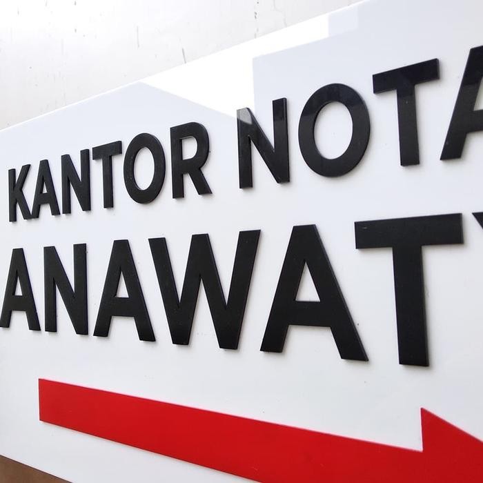 Jual Sign Kantor Acrylic 60x28 | Custom Sign Office | Shopee Indonesia