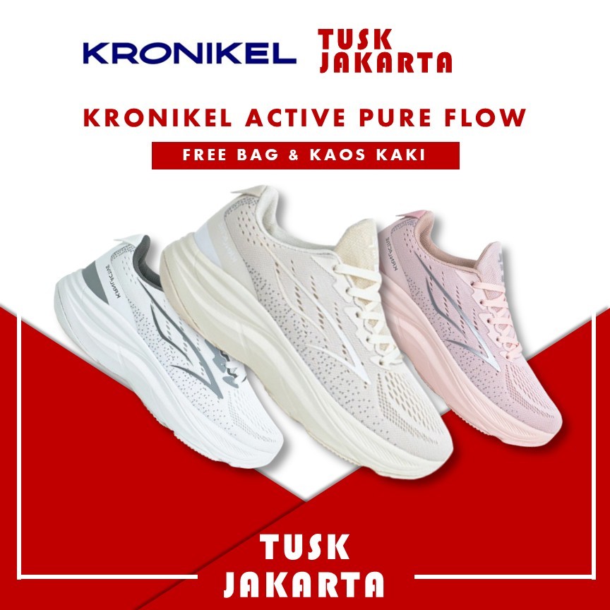 Jual Sepatu Kronikel Active Pure Flow Sepatu Sneakers Casual Sport ...