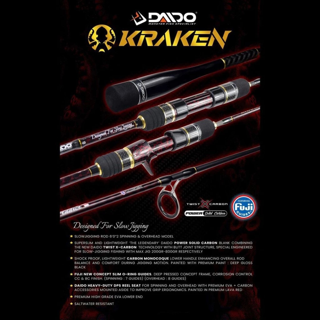Jual DAIDO KRAKEN SLOW JIGGING ROD JORAN PANCING JIGGING DAIDO KRAKEN ...