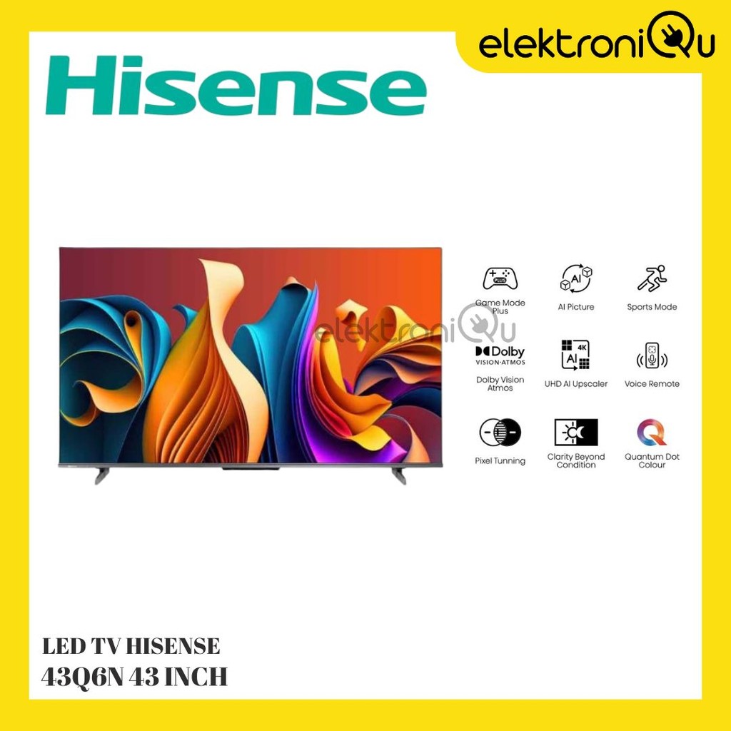 Jual LED TV HISENSE 43Q6N 43 INCH QLED UHD/4K Q6N 43Q6N Google TV ...