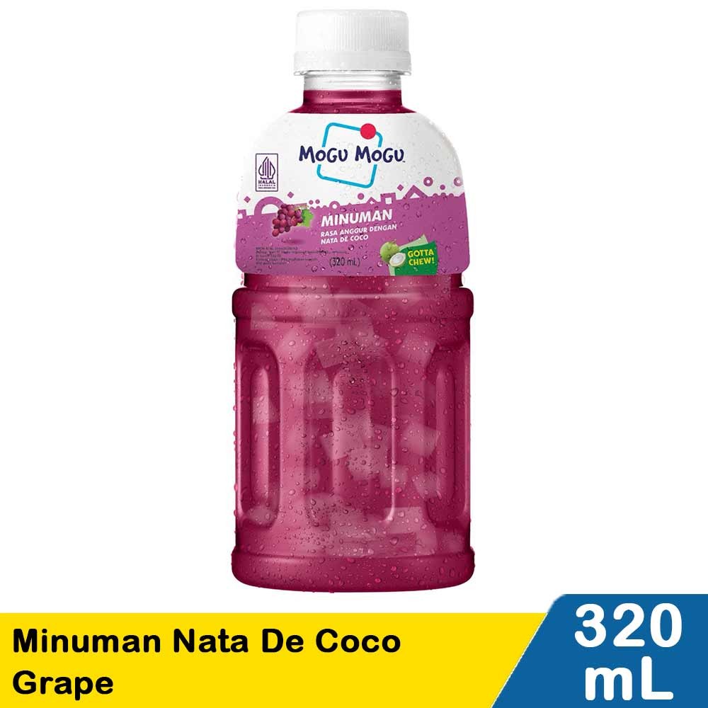 Jual MOGU-MOGU MINUMAN NATA DE COCO GRAPE 320mL | Shopee Indonesia