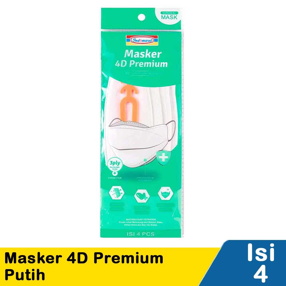 Jual INDOMARET MASKER 4D PREMIUM 4'S PUTIH | Shopee Indonesia