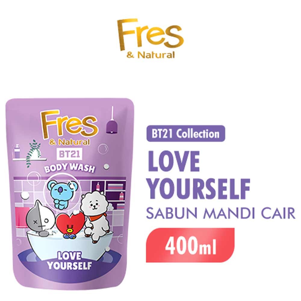 Jual FRES & NATURAL BT21 BODY WASH LOVE YOURSELF 400mL | Shopee Indonesia
